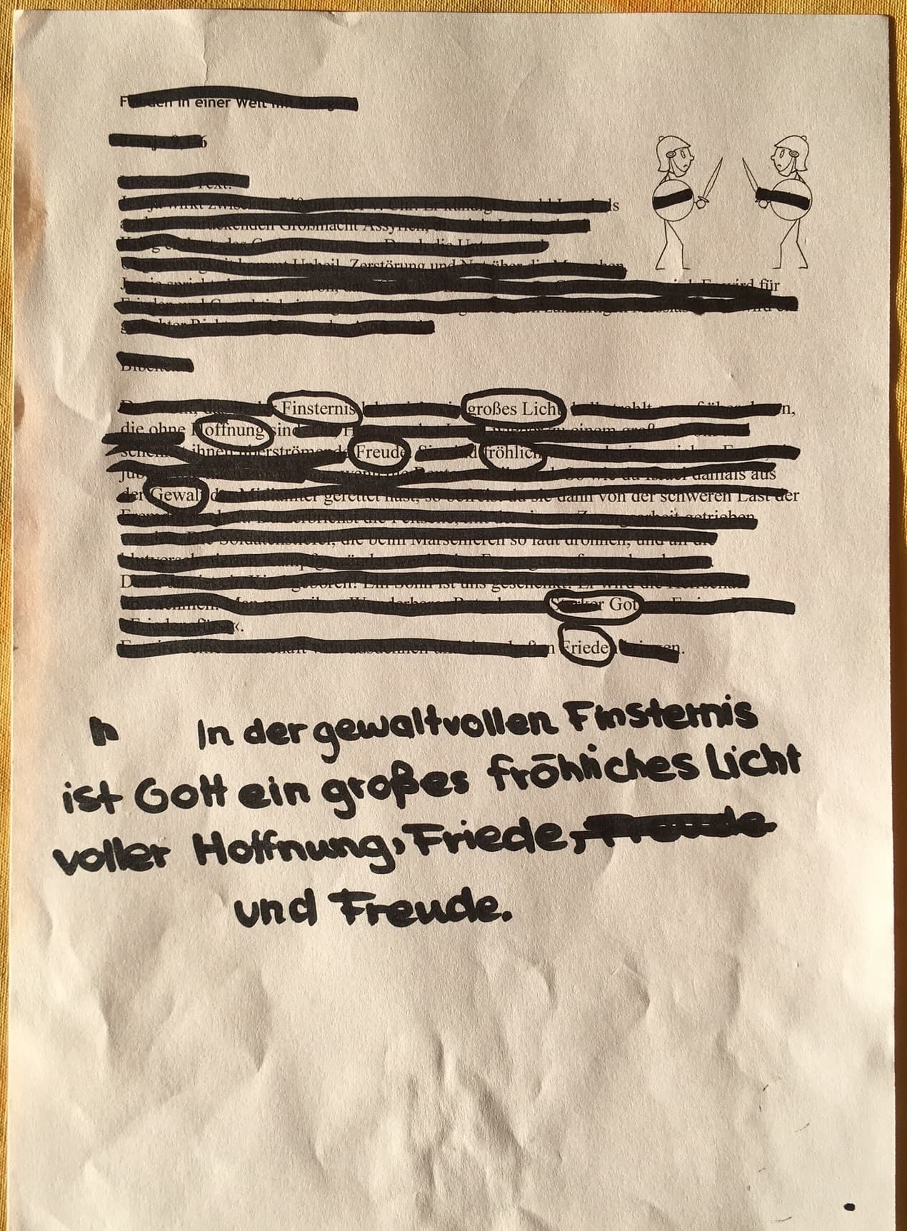 geschwaerzter-Text | anKnüpfen | Zeitschrift für Konfirmandenarbeit